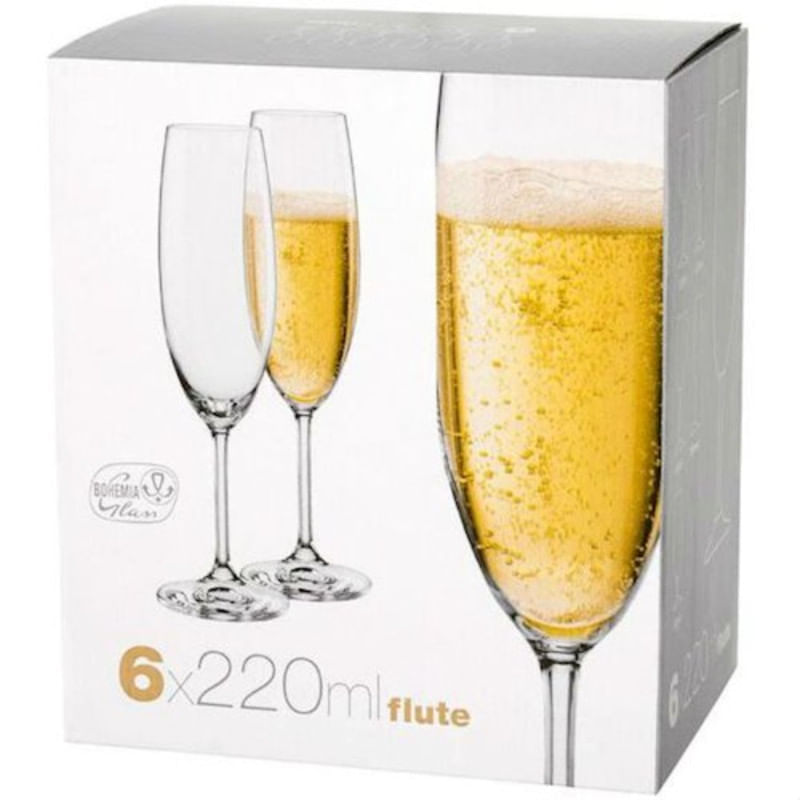 Set x 6 Copa Flauta 220 ml Lara Martina | Cristalería - Nueva Americana - Nueva Americana