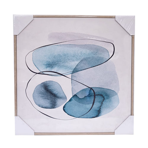 Cuadro 60Cmx60Cm Azul Abstracto - Nueva Americana